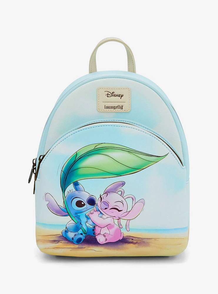 Hot Topic Loungefly Disney Stitch & Angel Beach Date Mini Backpack ...