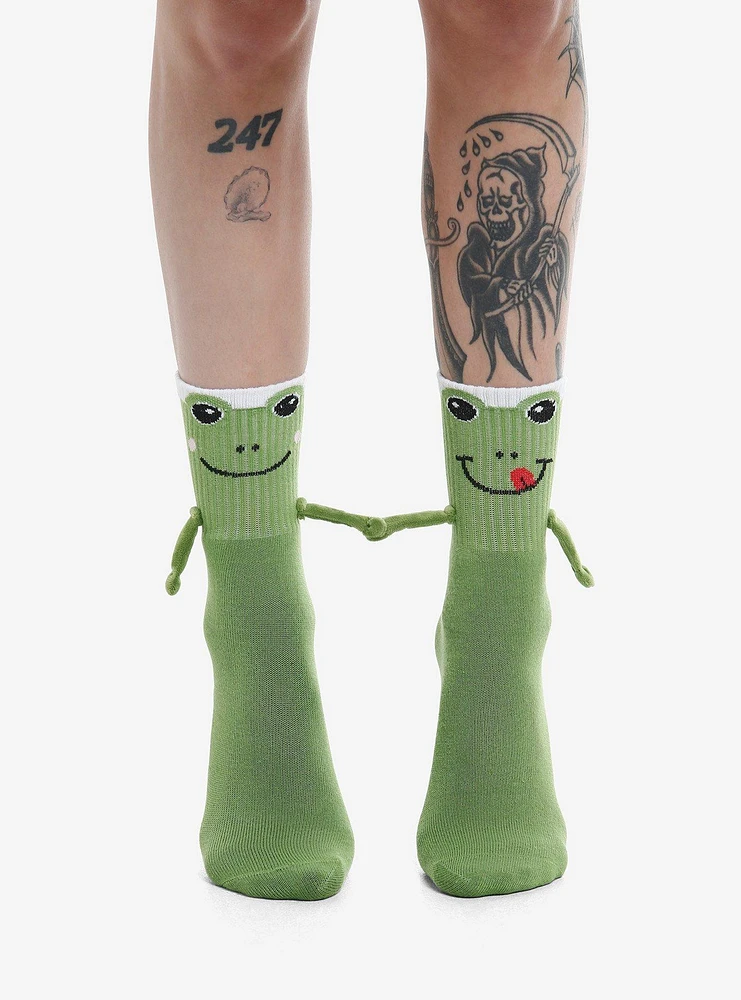 Hot Topic Frog Magnetic Arms Mismatch Crew Socks | Liberty Center