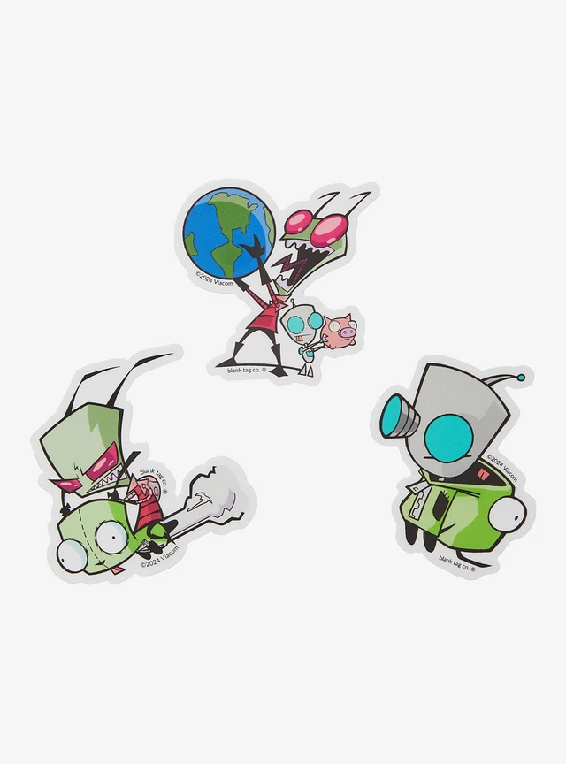Nickelodeon Invader Zim GIR & Zim Sticker Set at Hamilton Place in ...