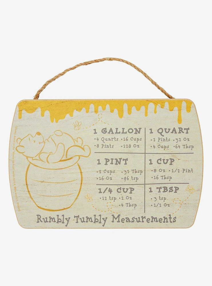 Disney Winnie the Pooh Tonal Pooh Bear Kitchen Conversion Chart Wall ...