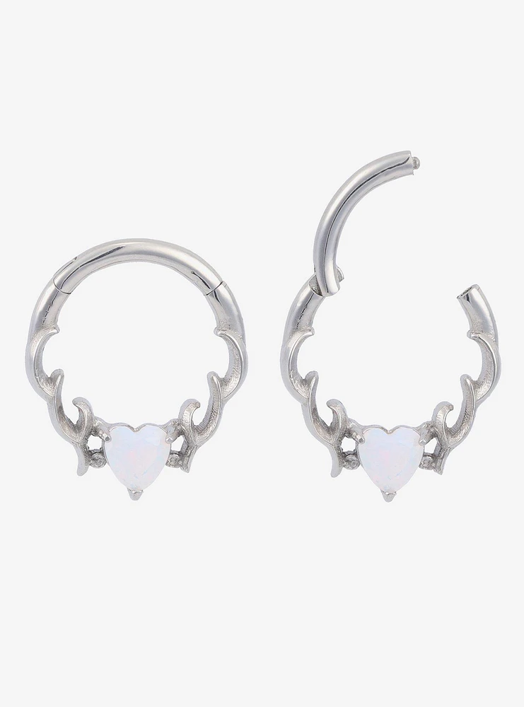 Hot Topic Steel Silver Heart Hinged Clicker | Mall of America®