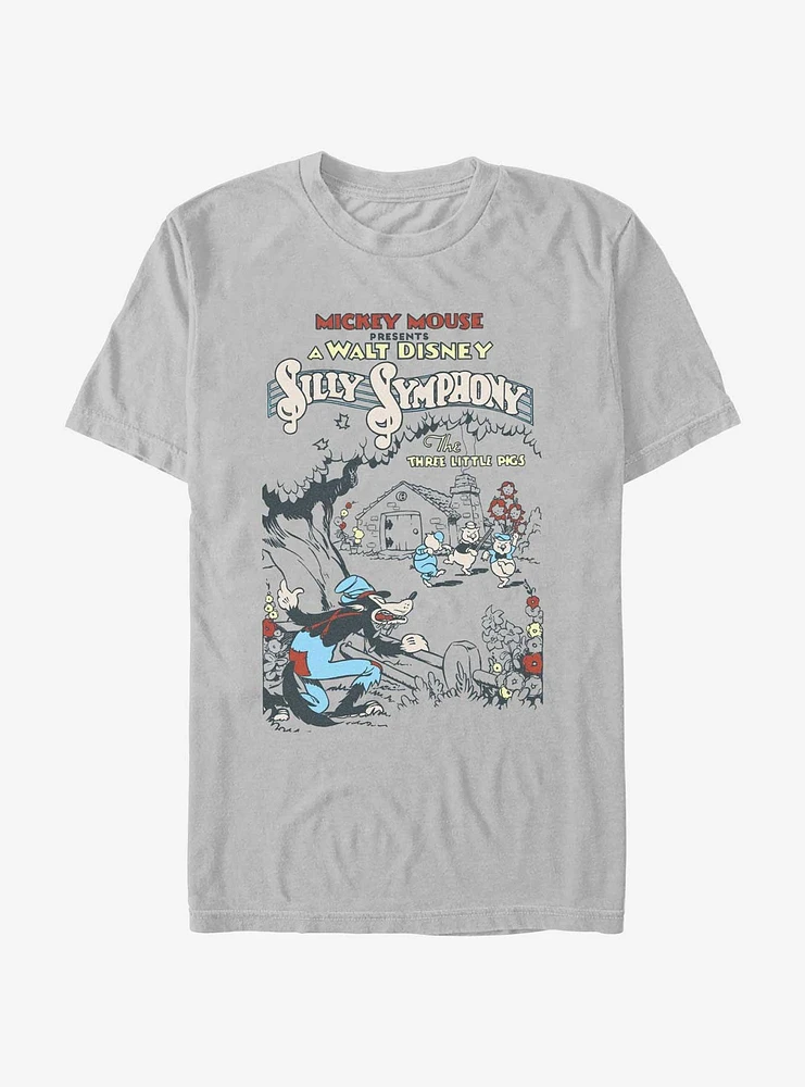 Hot Topic Disney Silly Symphonies Three Little Pigs Poster T-Shirt ...