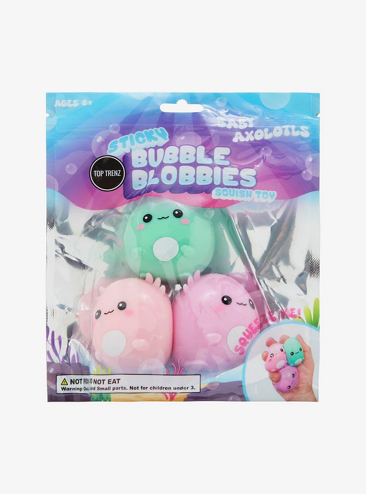 Hot Topic Sticky Bubble Blobbies Baby Axolotls Squishy Toy Set ...