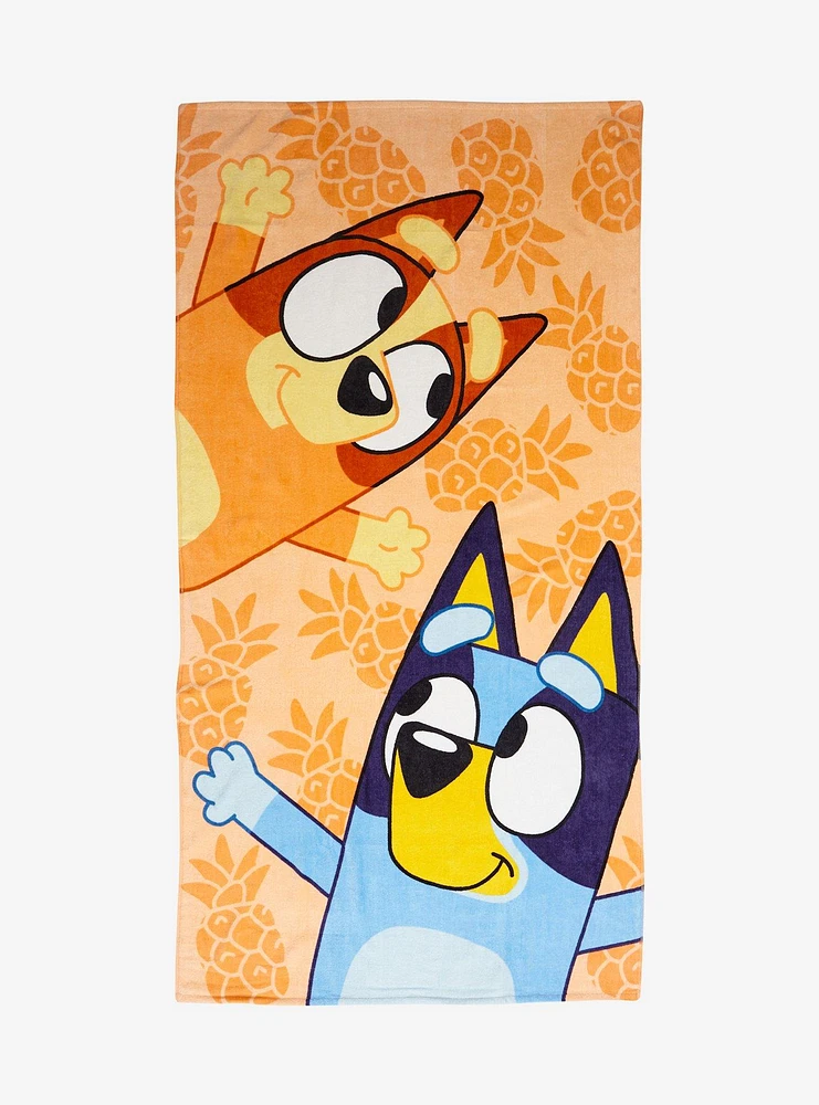Bluey Bingo & Bluey Pineapple Beach Towel — BoxLunch Exclusive | Mall ...