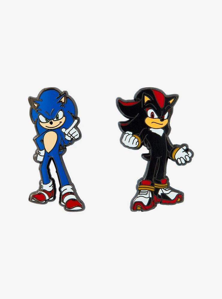 Hot Topic Sonic The Hedgehog 3 Sonic & Shadow Enamel Pin Set | Hamilton ...