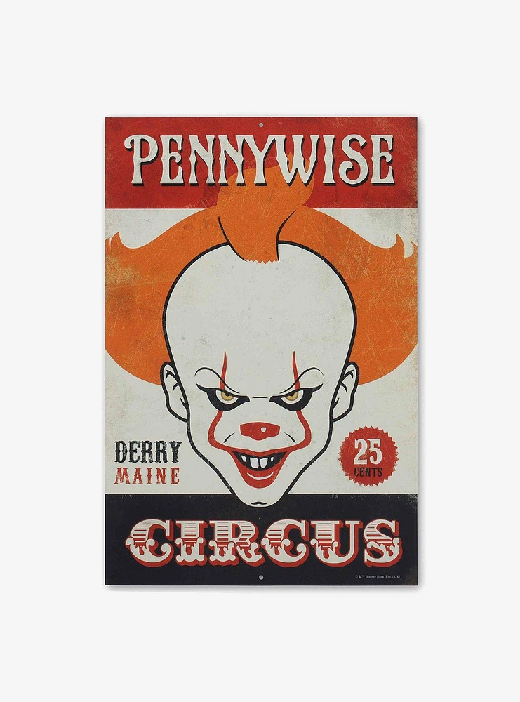 Hot Topic IT Pennywise Circus Metal Sign | Hamilton Place
