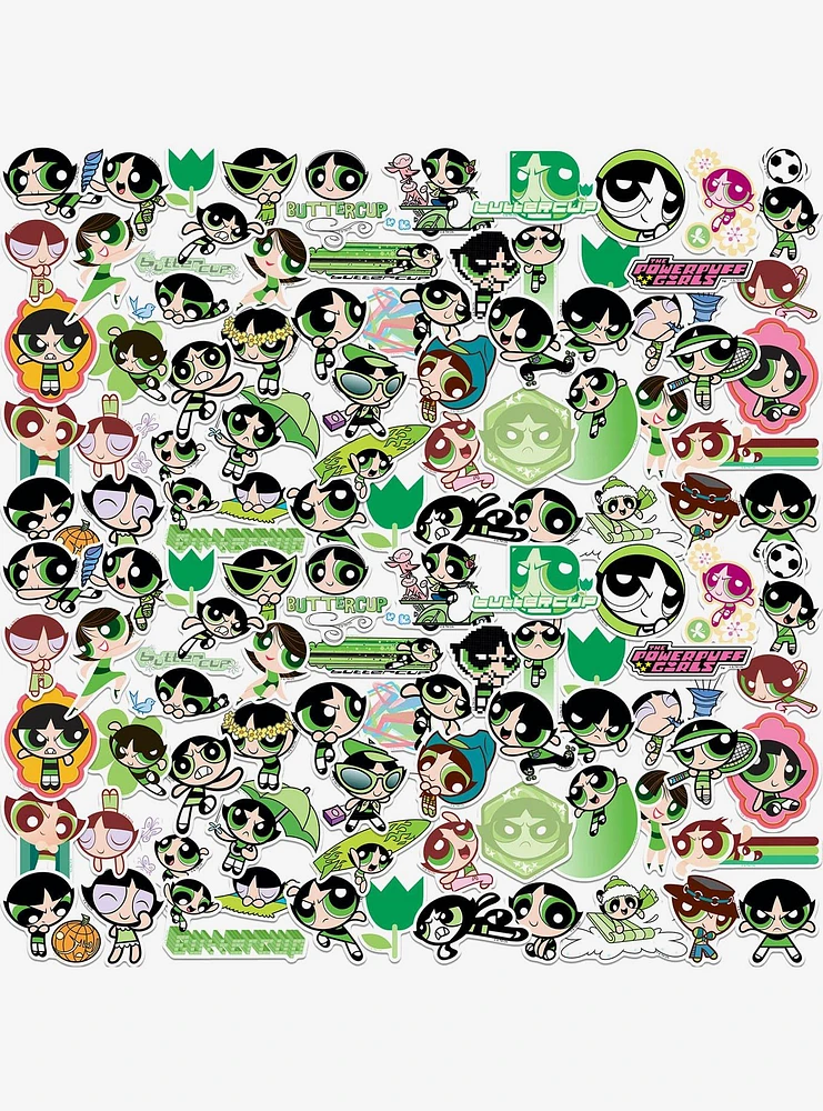 Hot Topic Powerpuff Girls Buttercup 100ct Vinyl Stickers Variety Pack ...
