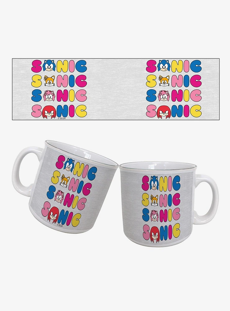Hot Topic Sonic The Hedgehog 4 Names 20oz Camper Mug | Mall of America®