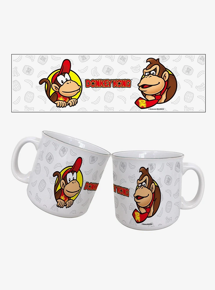 Hot Topic Donkey Kong DK & Diddy Faces 20oz Camper Mug | Liberty Center