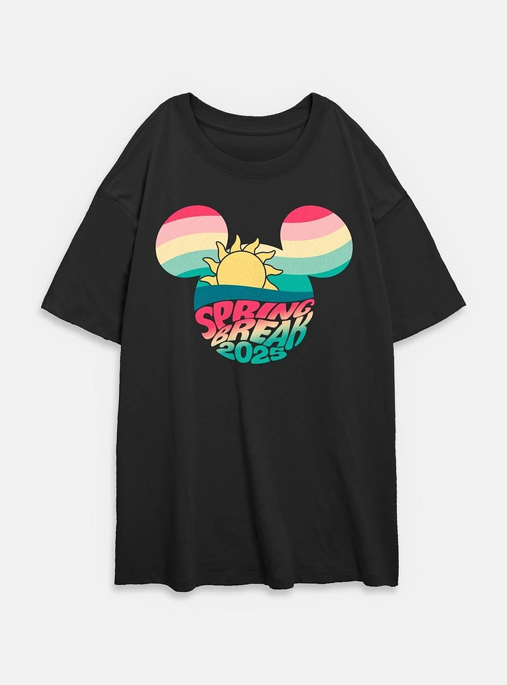 Disney Mickey Mouse Spring Break 2025 Womens Oversized T-Shirt at Mall ...