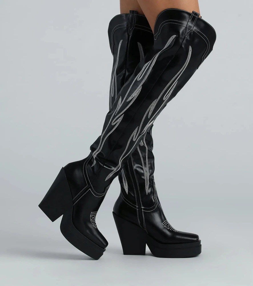 Windsor That Western Heat Cowboy Thigh-High Boots at Hamilton Place in ...