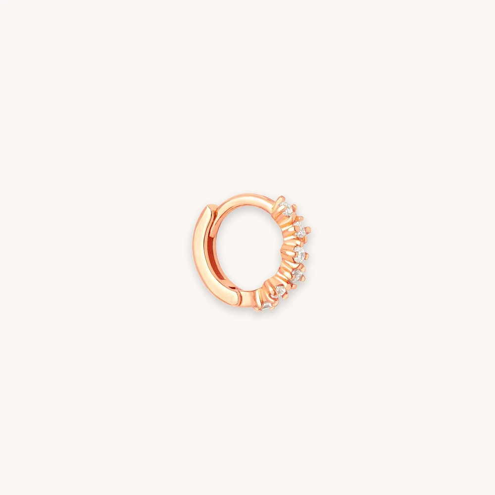 Astrid & Miyu Cluster Hoop 6.5mm in Rose Gold | King's Cross