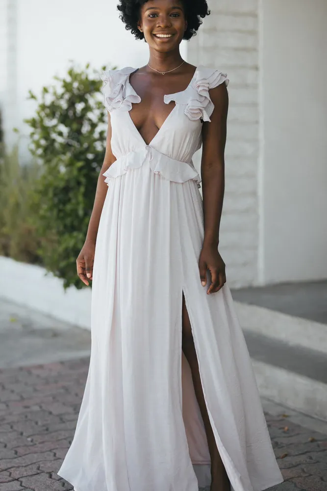 Aakaa Elizabeth V-Neck Maxi Dress | Pacific City