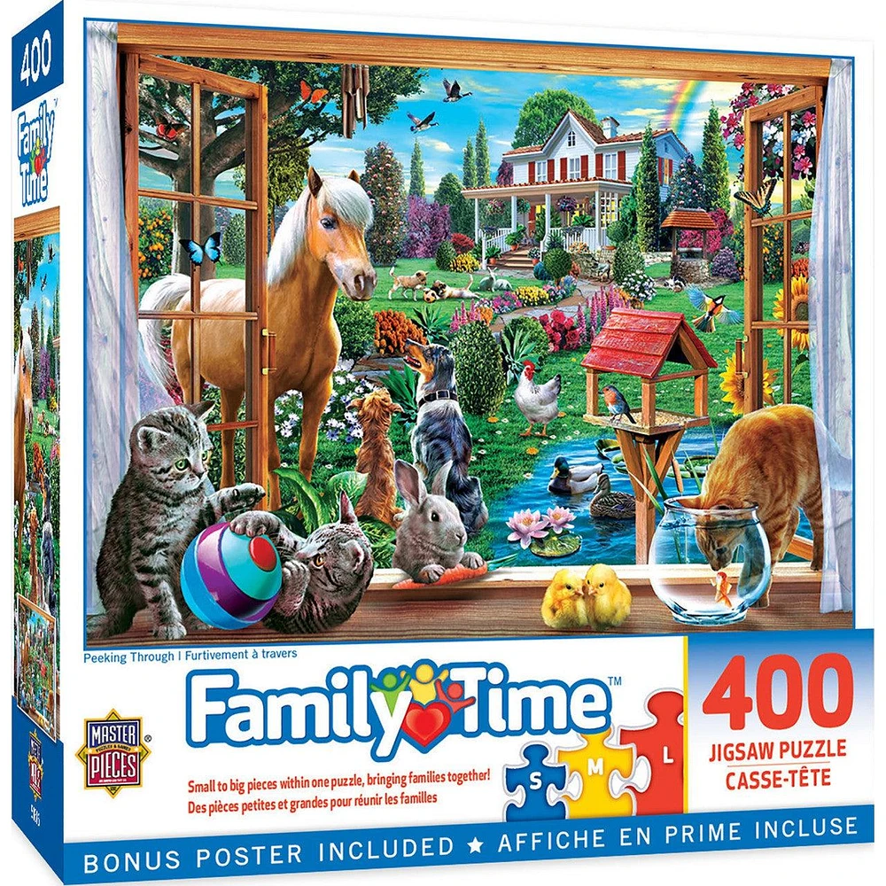 MasterPieces Family Time - Peeking Through - 400 Piece Puzzle | Mall of ...