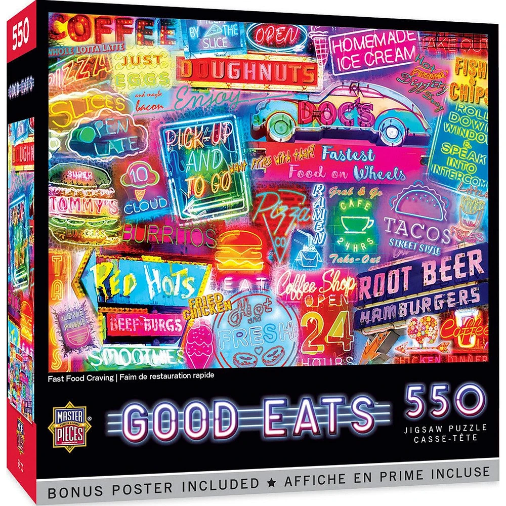 MasterPieces Good Eats - Fast Food Craving - 550 Piece Puzzle | Mall of ...