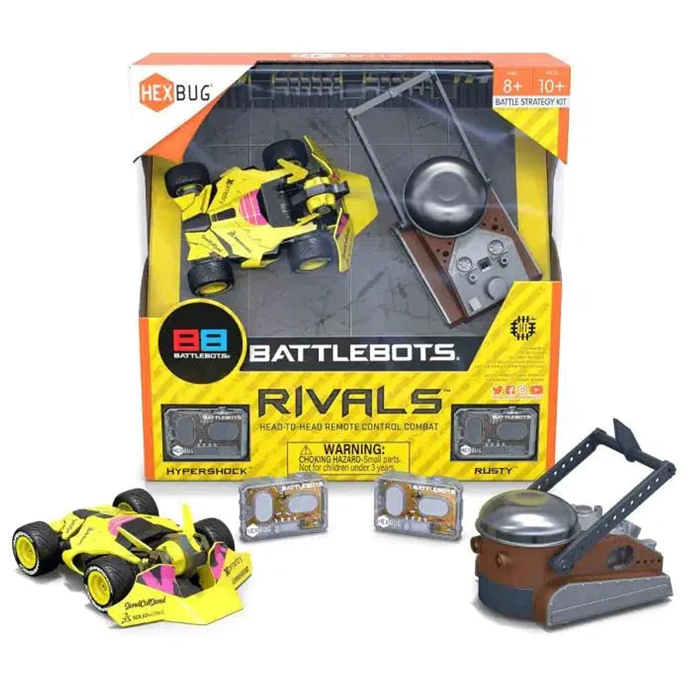 Spin Master Hexbug Battlebots Rivals V6 - HyperShock vs Rusty | Mall of ...