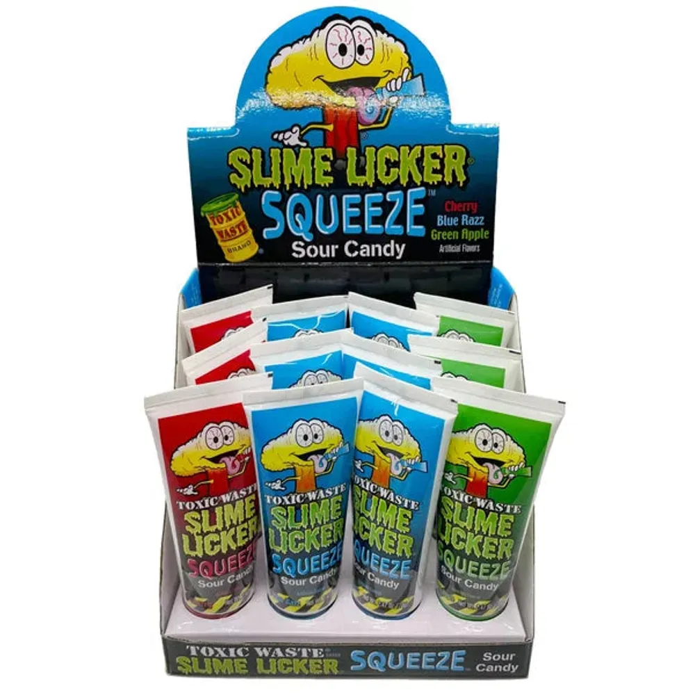 Candy Dynamics Toxic Waste Slime Licker Squeeze Assorted Flavors 2.47 ...