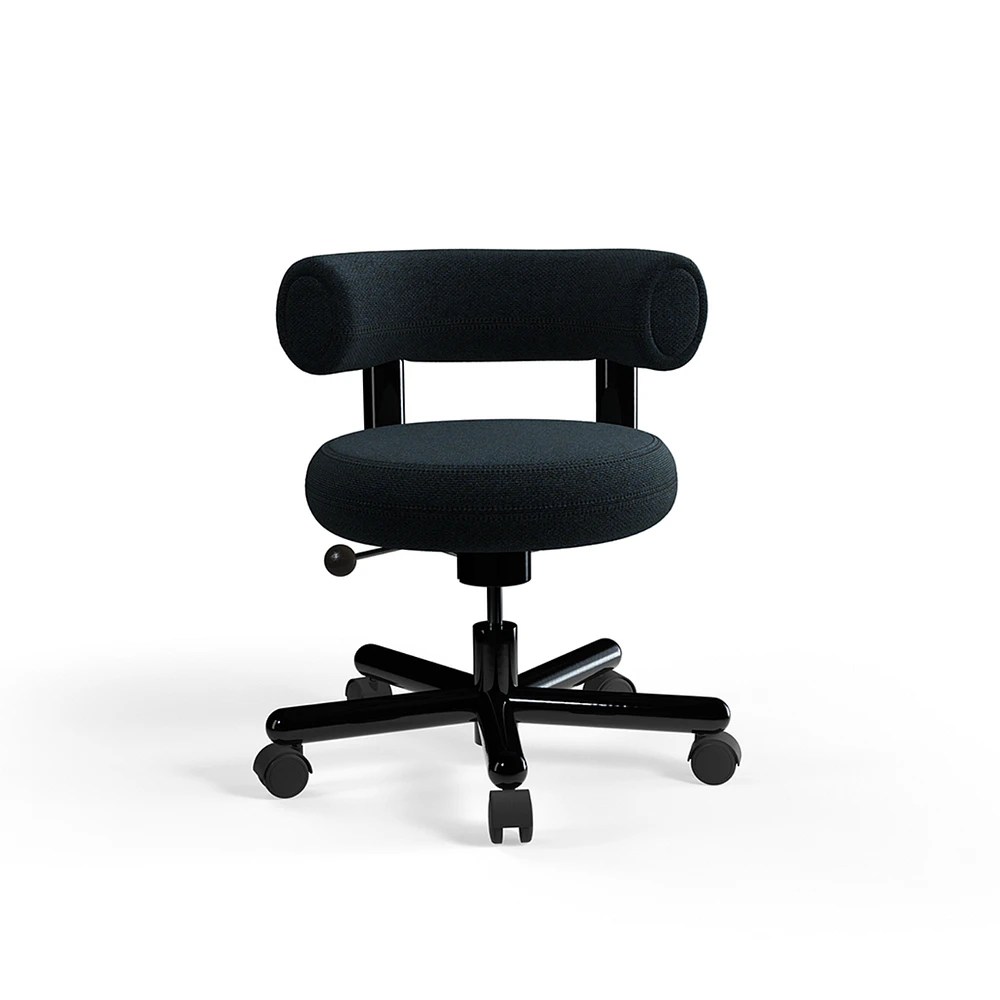 Tom Dixon Fat Work Office Chair - Navy (Kvadrat Autumn 0791) | King's Cross