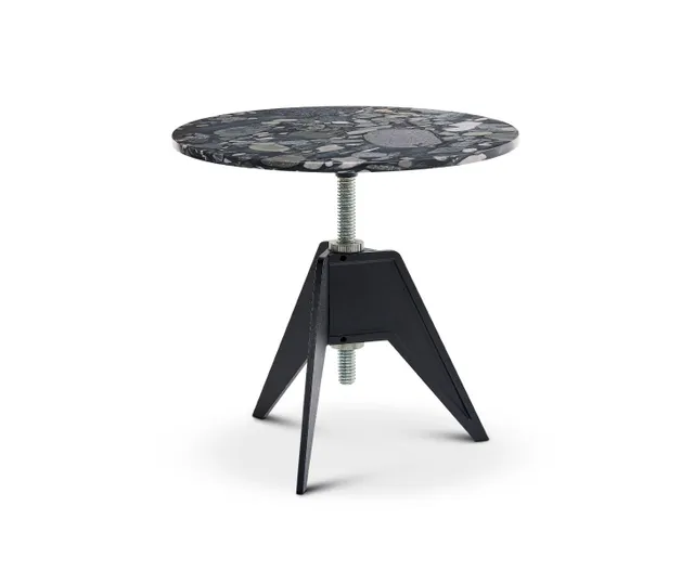 Tom Dixon Screw Side Table Pebble Marble Top 600mm | King's Cross