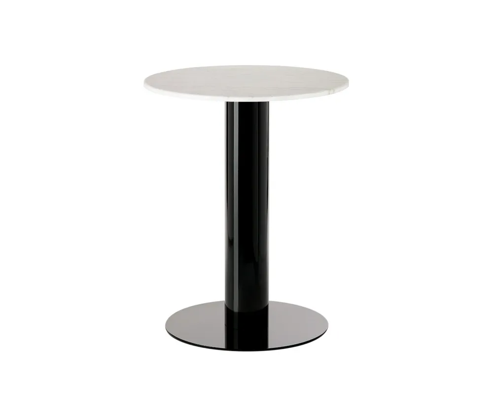 Tom Dixon Tube Dining Table Black White Marble Top 600mm | King's Cross