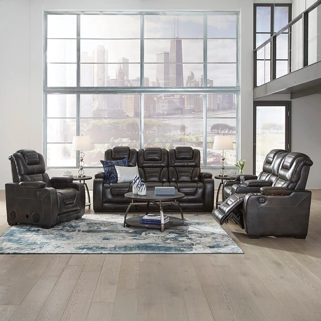 Titanium power reclining sofa & loveseat store
