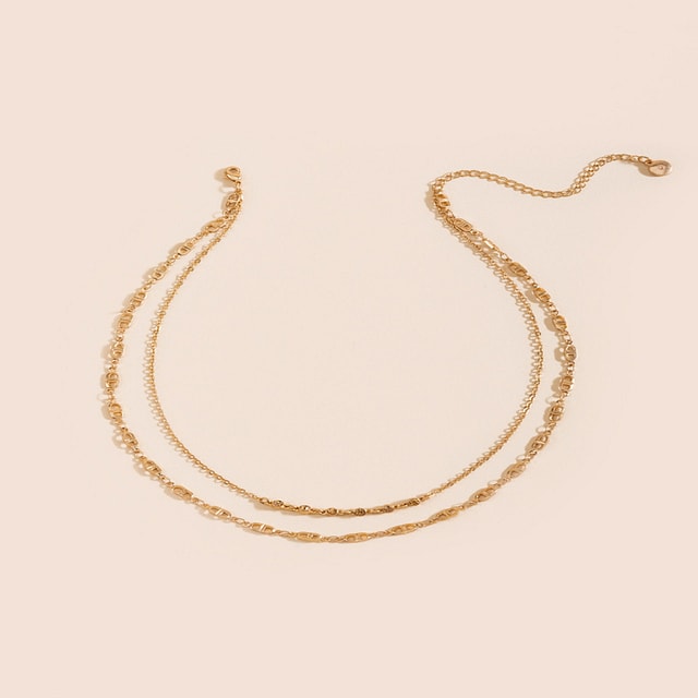 Francesca's Rachel Layered Crystal Chain Necklace | Hamilton Place