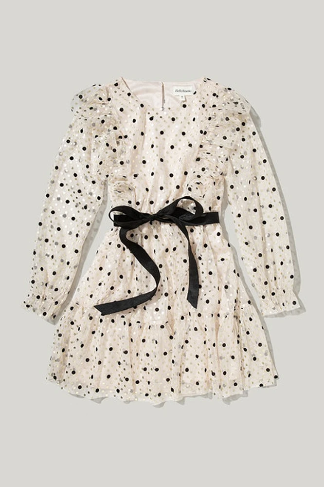 Francesca's Hello Franki Foil Dot Tiered Dress for girls | Hamilton Place