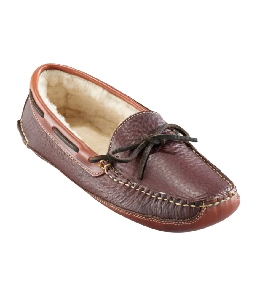 L.L. Bean Men's Bison Double-Sole Slippers, Shearling-Lined | Mall of ...