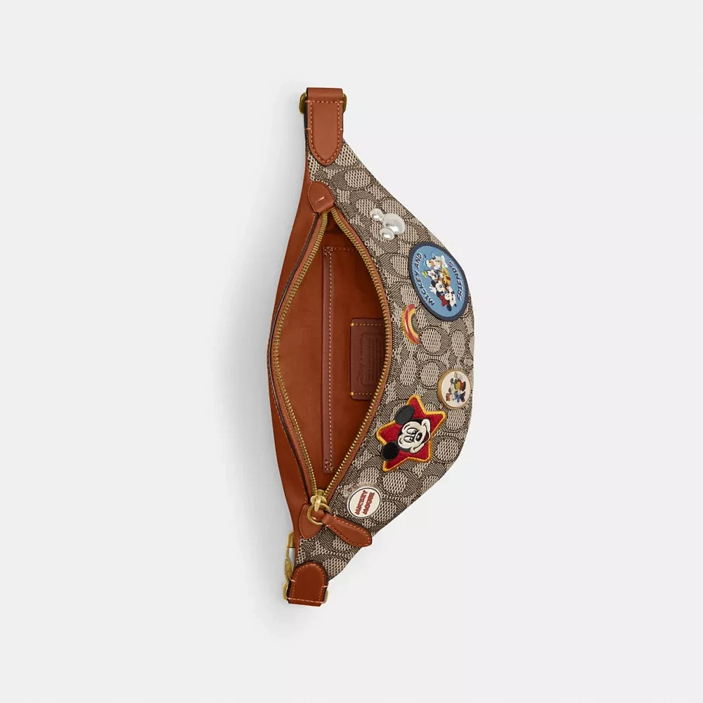 Coach Disney X Coach Charter Belt Bag 7 In Signature Textile Coach Disney X Coach Charter Belt Bag 7 In Signature Textile
