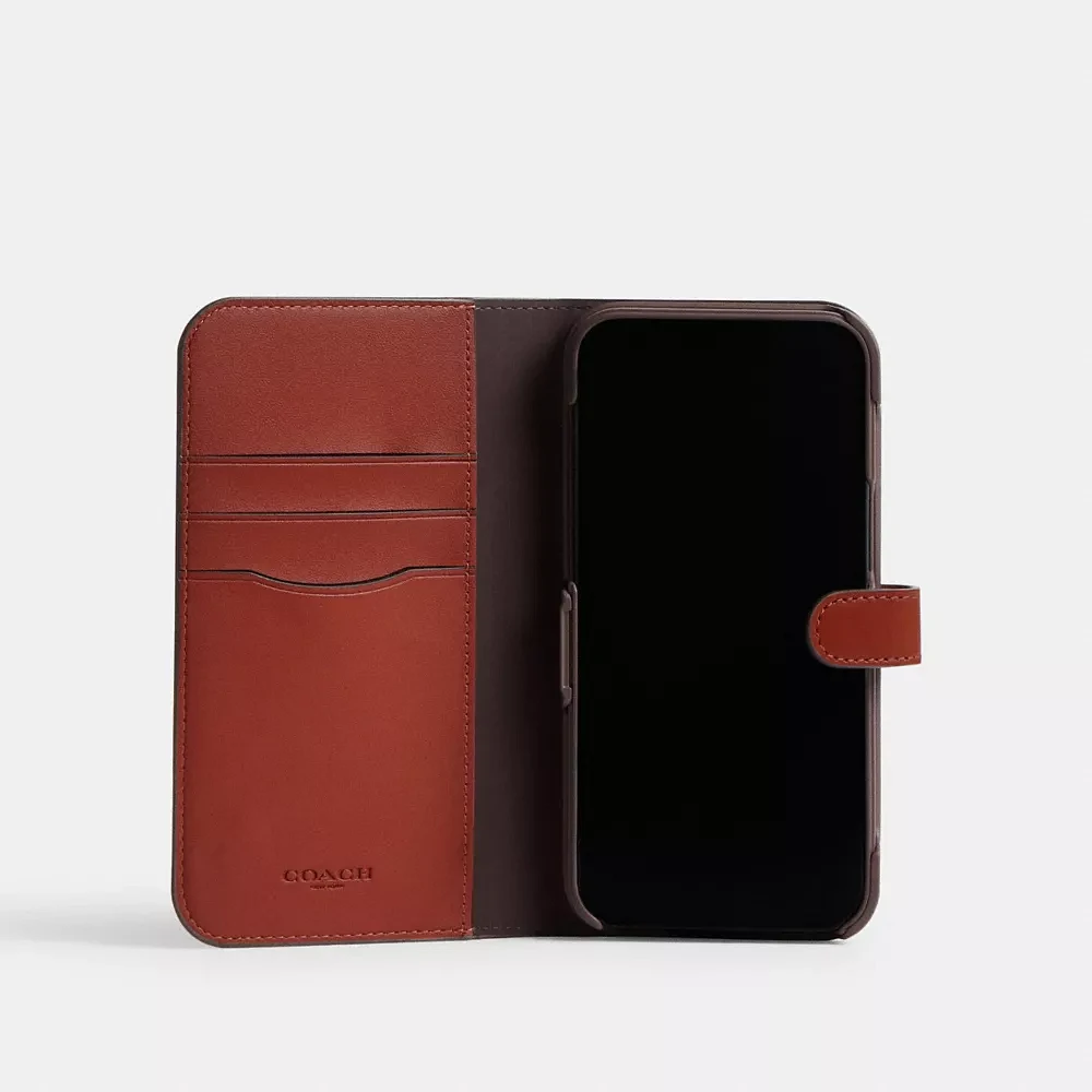 Coach Iphone 15 Folio In Signature Canvas | Mall of America®