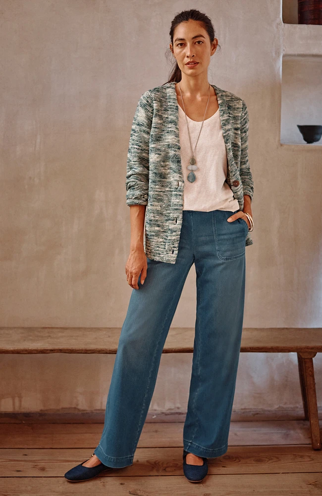 J. Jill Pure jill wide-leg knit jeans | Hamilton Place