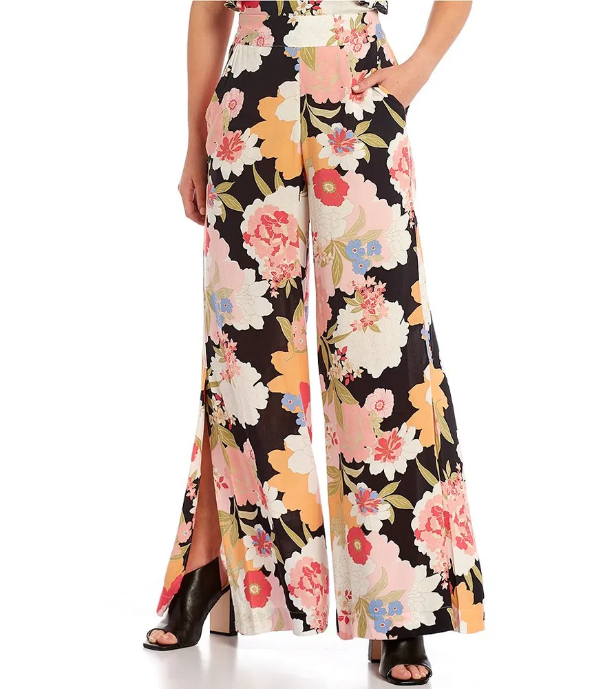 Jessica Simpson Coordinating Shaye High Rise Floral Print Wide Leg ...