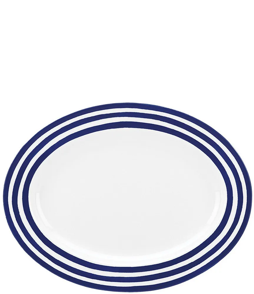 Kate spade new york Charlotte Street Striped Porcelain Oval Platter ...
