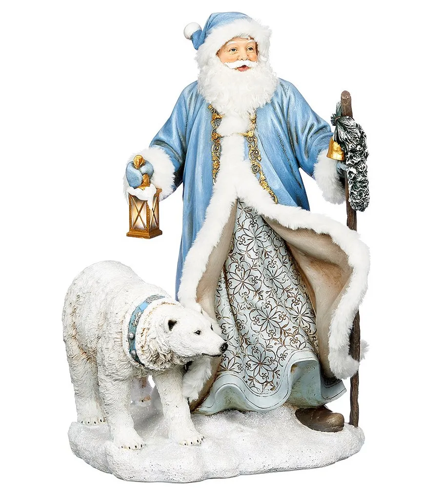 Roman LED Santa and Polar Bear Figurine | Green Tree Mall