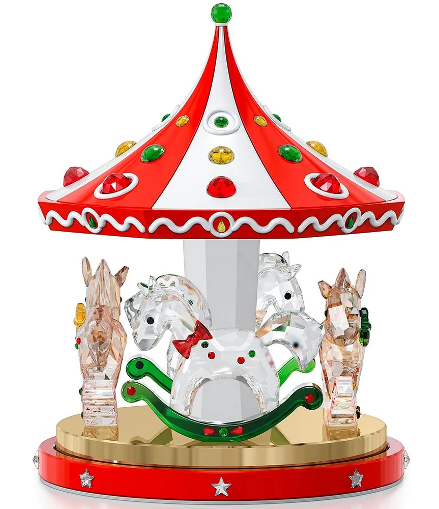 Swarovski Crystal Holiday Cheers Carousel Figurine | Green Tree Mall