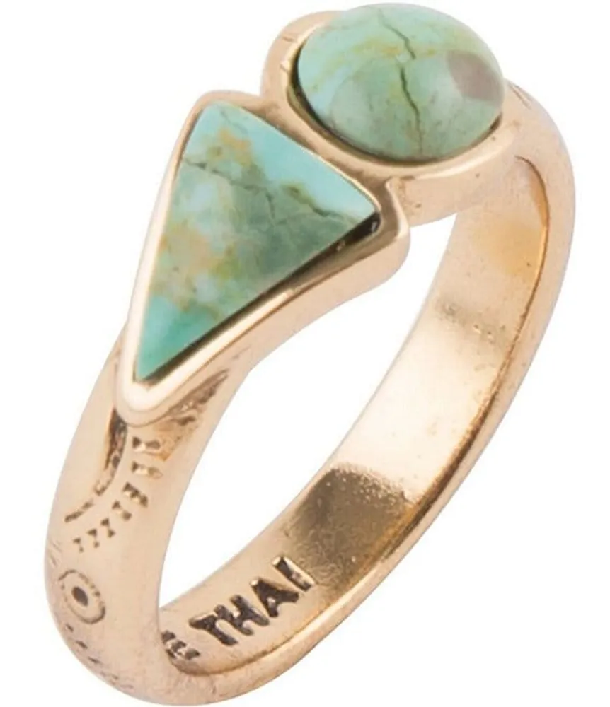 Barse Bronze and Genuine Turquoise Band Ring | Hamilton Place