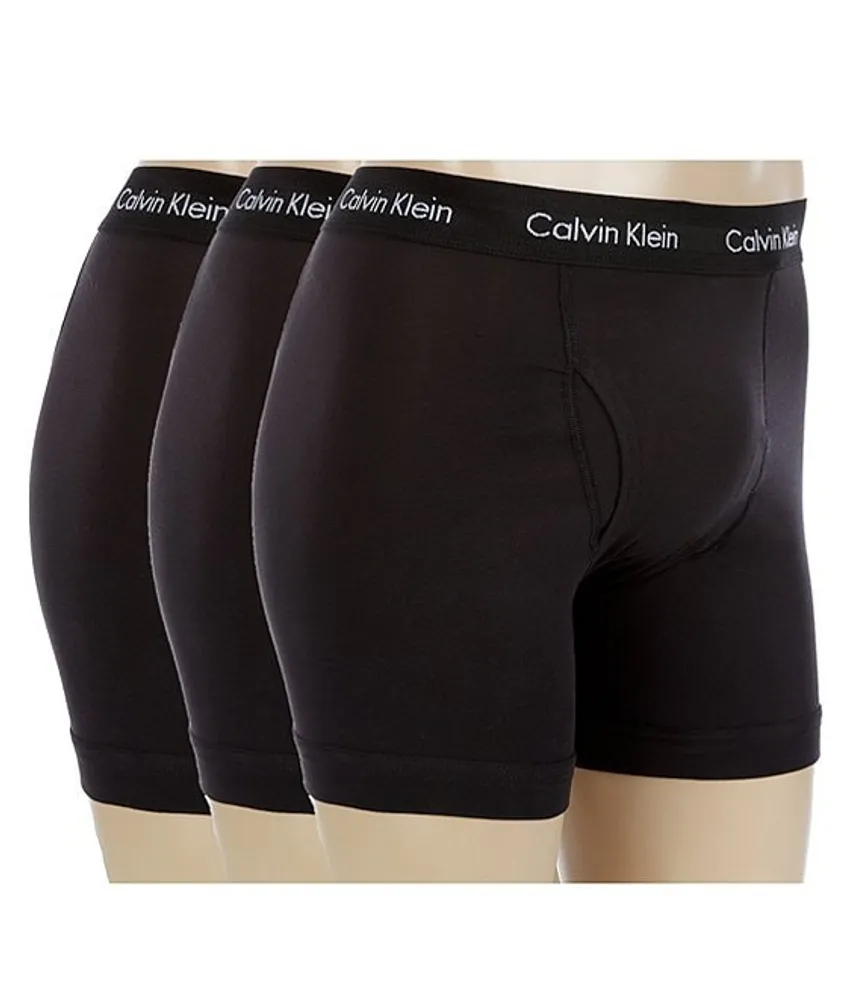 Calvin Klein Cotton Stretch Solid Boxer Briefs 3-Pack | Hamilton Place