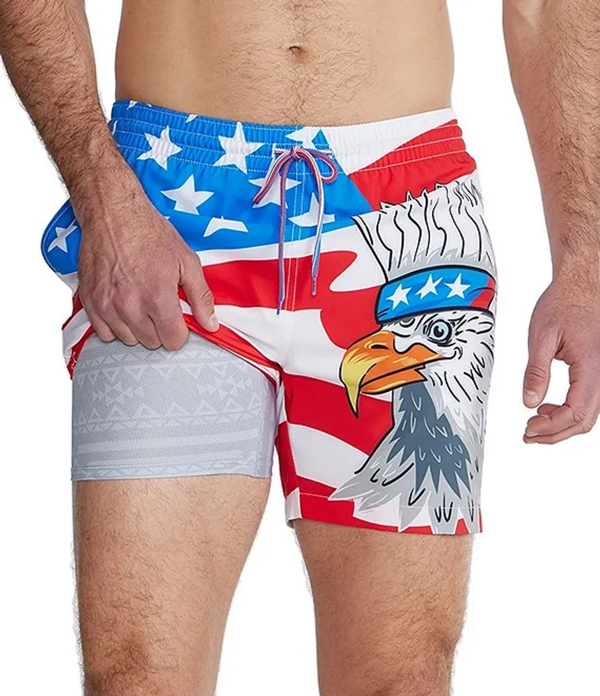 Chubbies The Eagle Scouts Americana 5.5#double; Inseam Swim Trunks ...