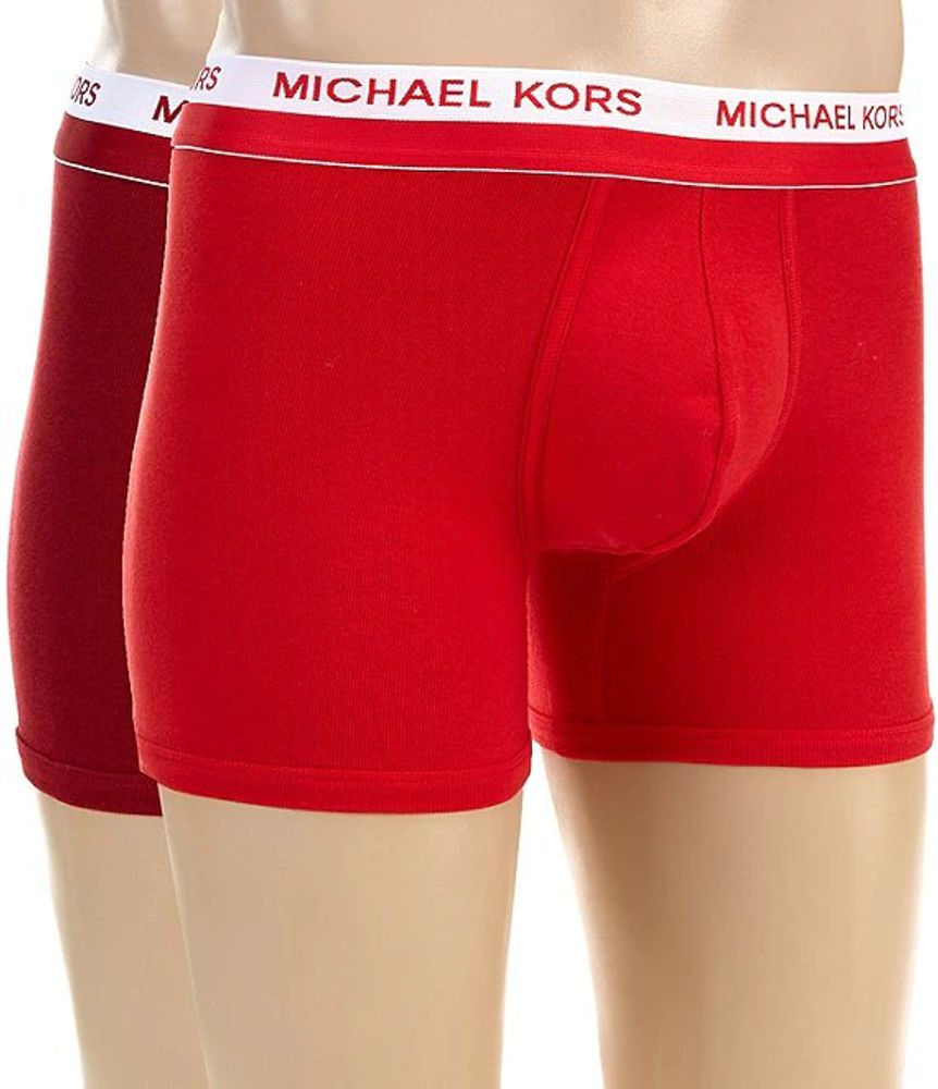 Michael Kors Ultimate Rib Solid Boxer Briefs 2-Pack | Alexandria Mall
