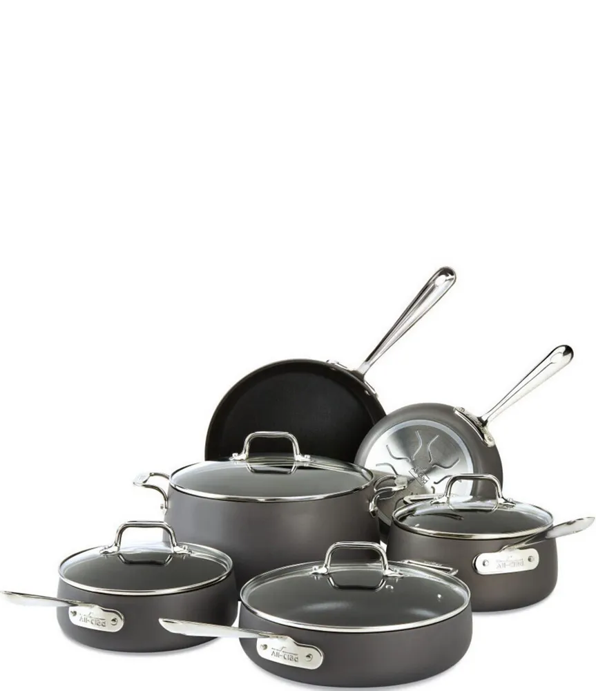 All Clad Ha1 Hard Anodized Nonstick 10 Piece Cookware Set Hamilton Place