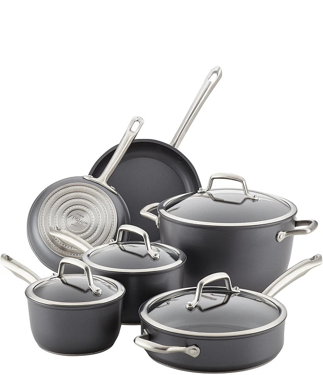 Anolon Accolade Forged Hard-Anodized Precision Forge 10-Piece Cookware ...