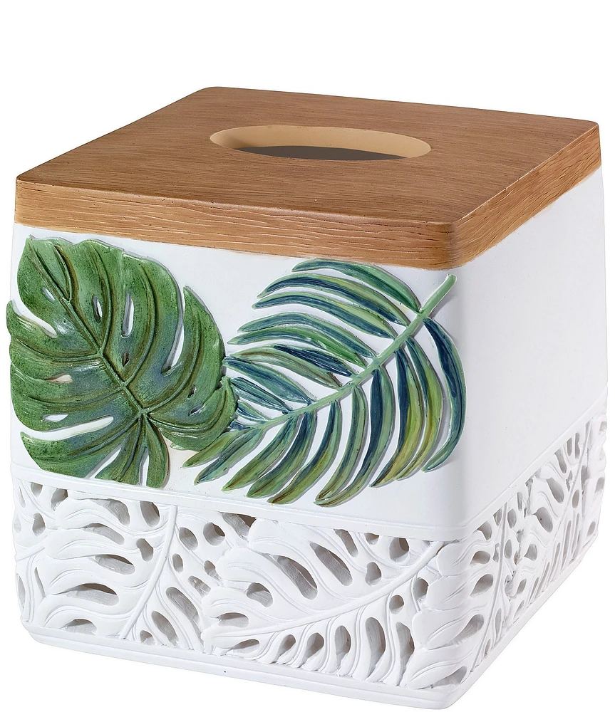 Avanti Linens Viva Palm Tissue Box Cover | Hamilton Place