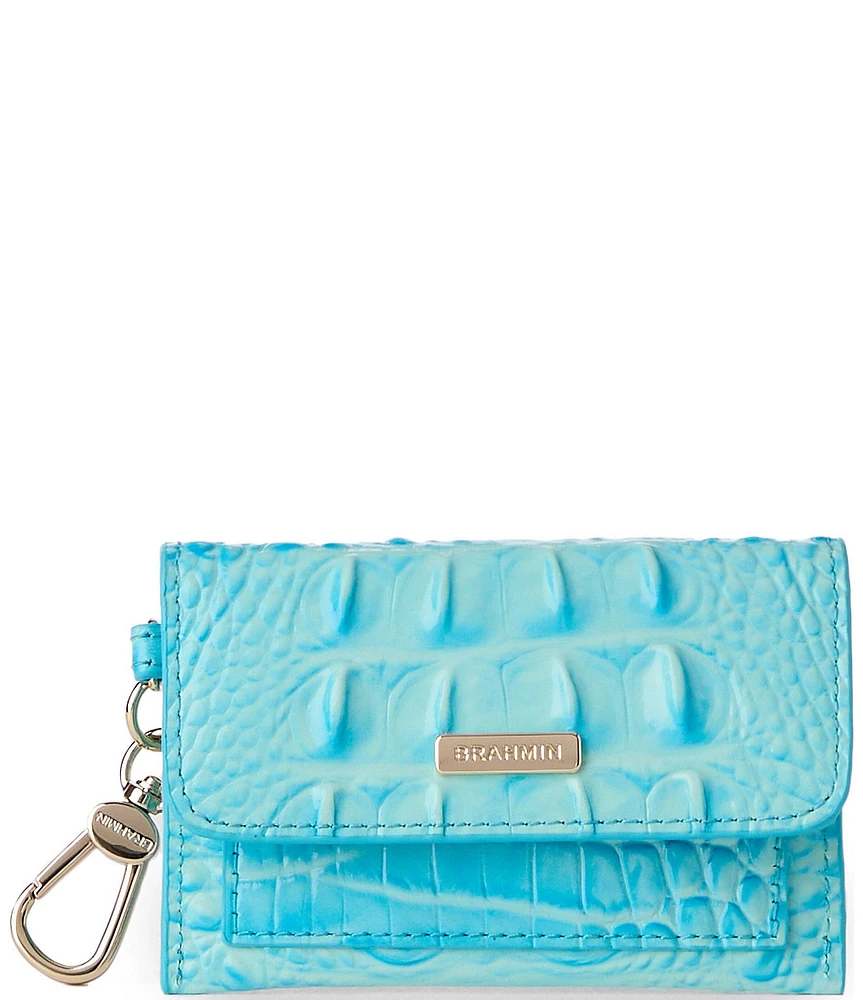 BRAHMIN Melbourne Collection Ricki Tropic Blue Card Case | Liberty Center