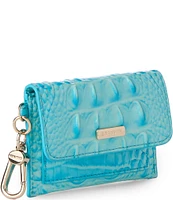 BRAHMIN Melbourne Collection Ricki Tropic Blue Card Case | Liberty Center