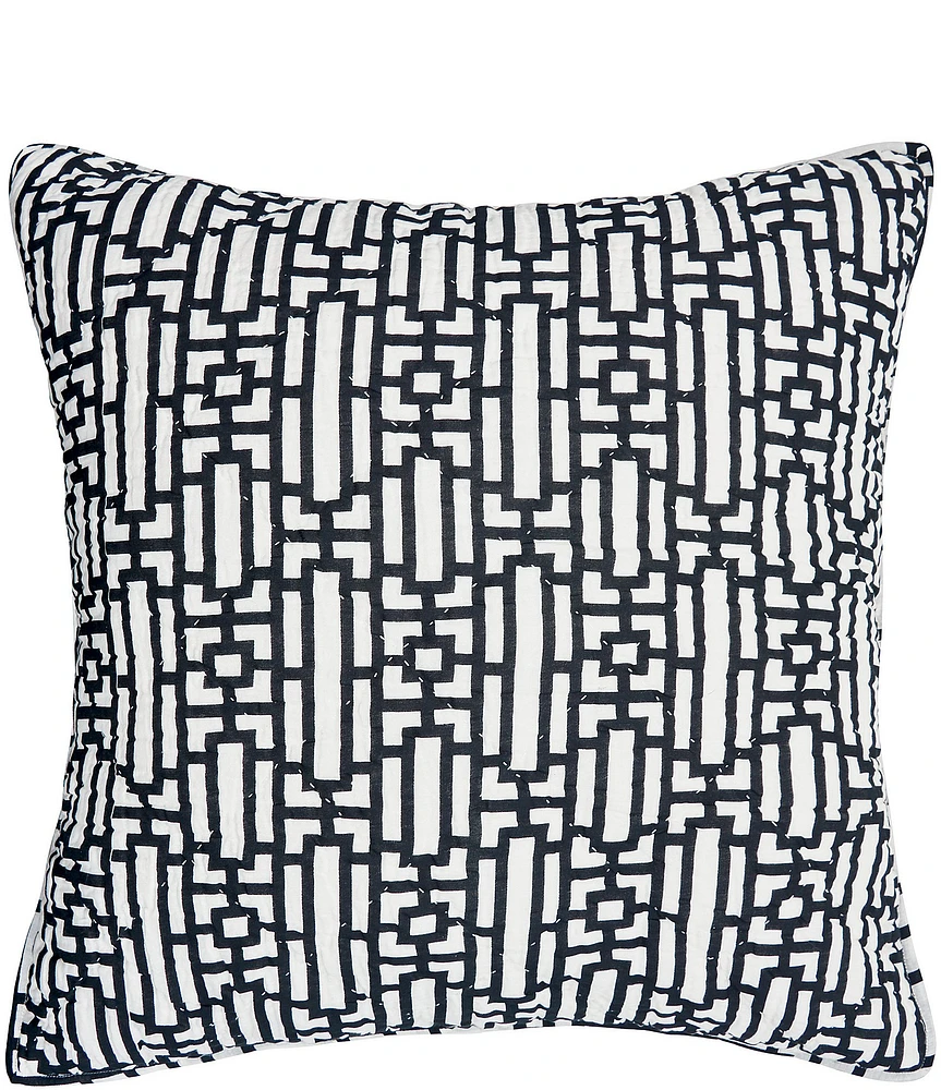 Carol & frank Naya Geometric Pattern Double-Sided Euro Sham | Hamilton ...