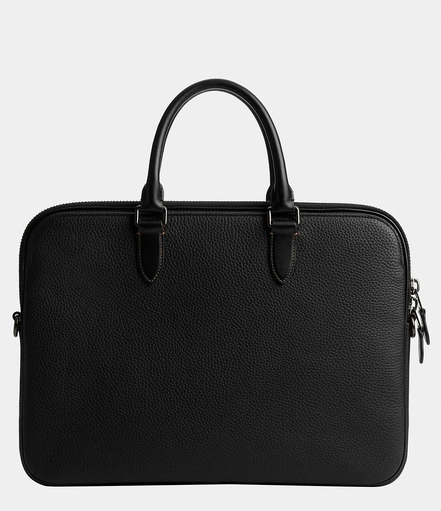 COACH Gotham Pebble Leather Slim Briefcase | Hamilton Place