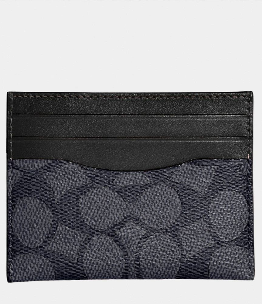 COACH Men's Signature Flat Card Case | Hamilton Place