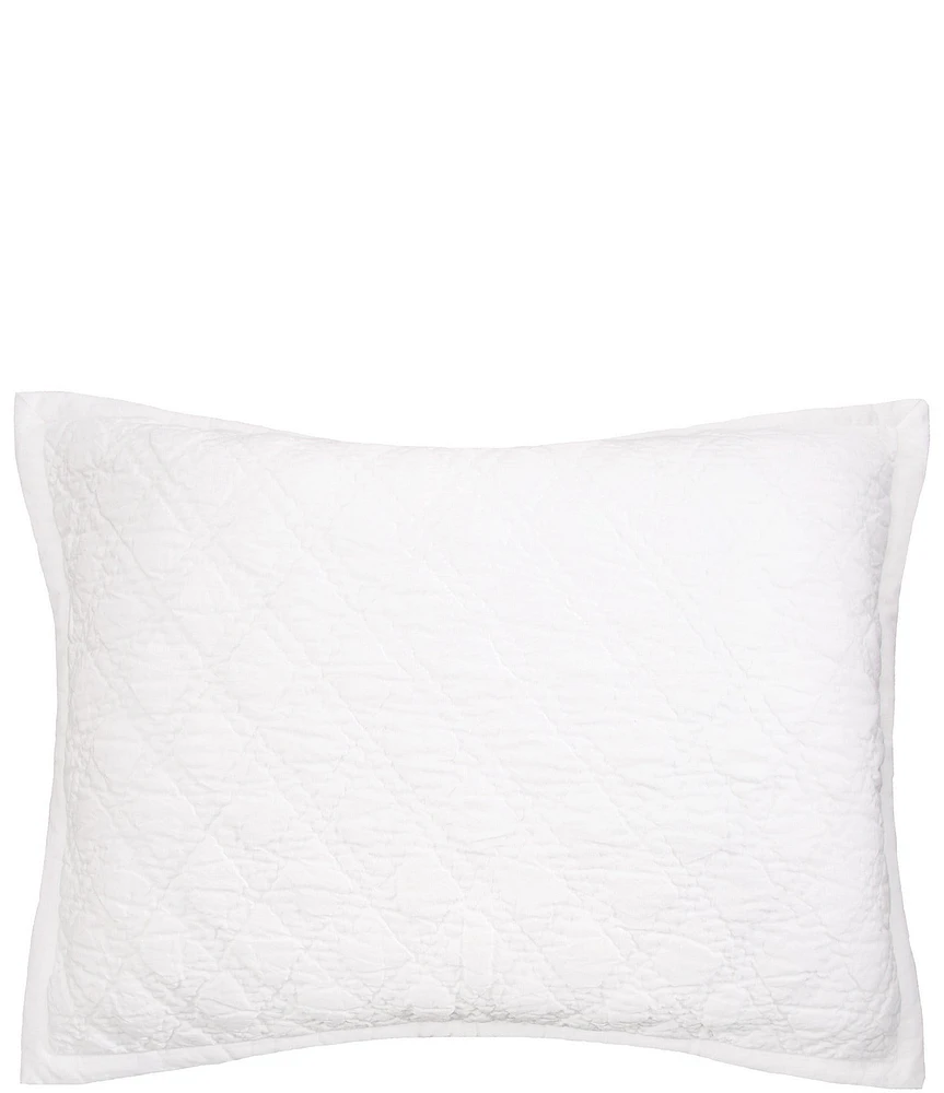 ELISABETH YORK Emory Collection Channel Stitch Diamond Pattern Sham ...