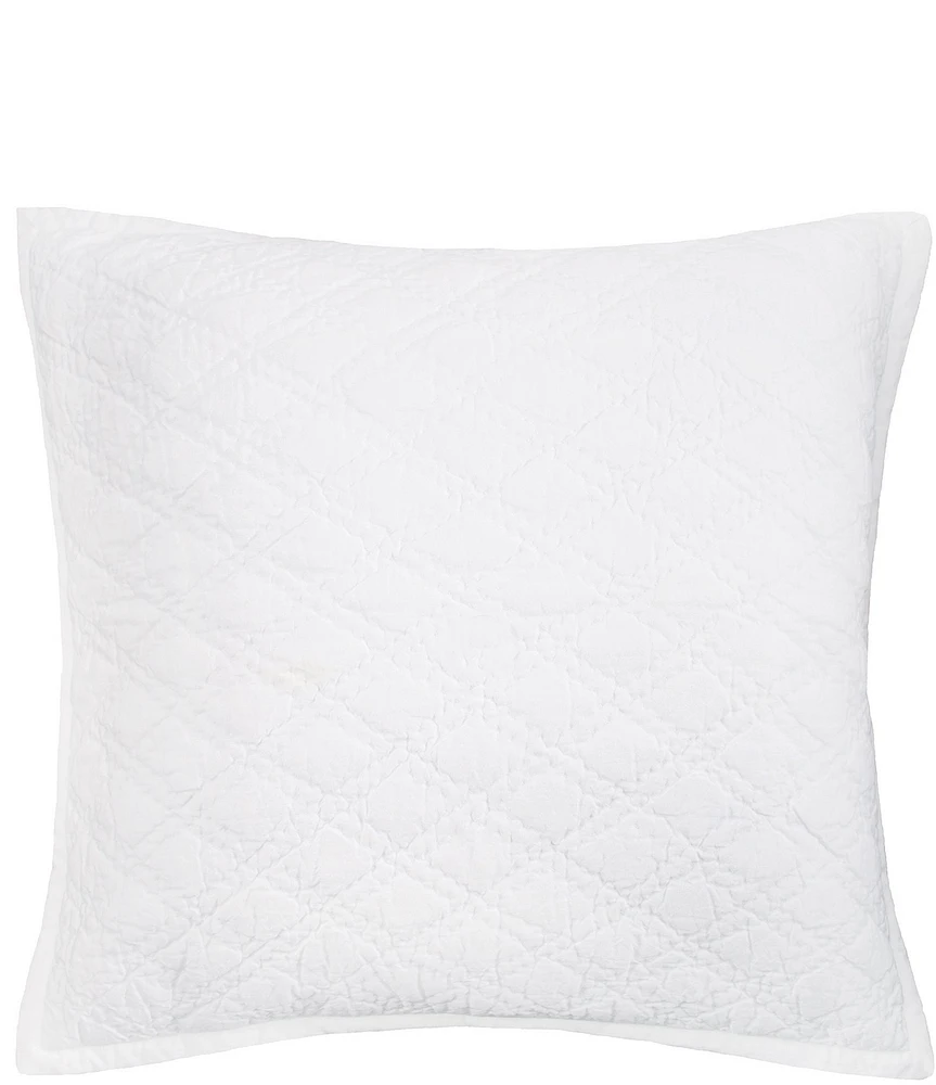 ELISABETH YORK Emory Channel Stitch Diamond Pattern Euro Sham ...