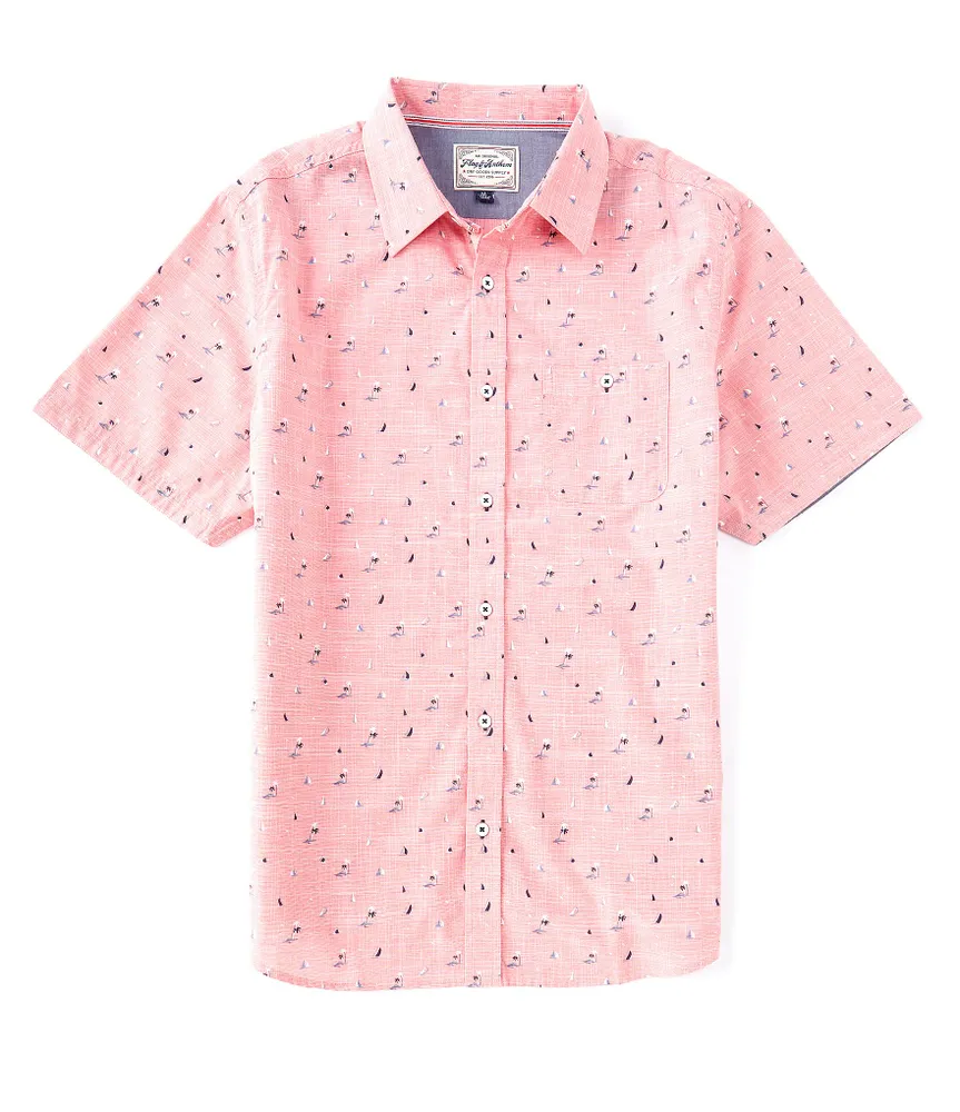 Flag and Anthem Apex Short-Sleeve Palm Tree Slub Shirt | CoolSprings ...